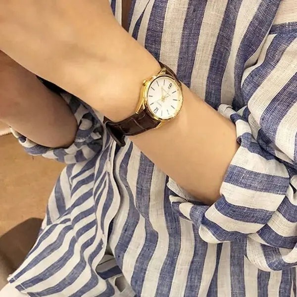 Casio Quartz Analog Watch With Leather Strap