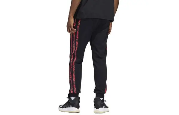 Adidas Mic Dame Pant Limited Side Stripe Basketball Sports Bundle Feet Pants - Black