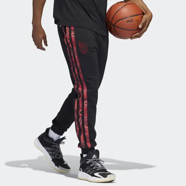 Adidas Mic Dame Pant Limited Side Stripe Basketball Sports Bundle Feet Pants - Black