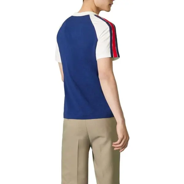 Gucci Cotton Jersey T-shirt With Patch 'blue White
