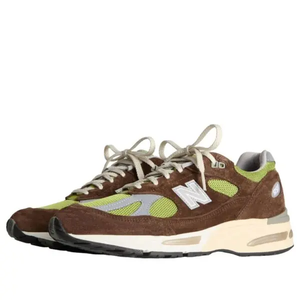 NEW BALANCE X Daniëlle Cathari X Kith 991v2 Miuk 'reverse Matcha - Chocolate Brown/pistachio
