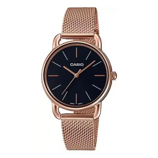 Casio Mesh Stainless Steel Quartz Watch - Rose Gold