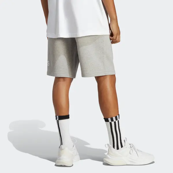 Adidas Essentials Big Logo French Terry Shorts - Medium Grey Heather