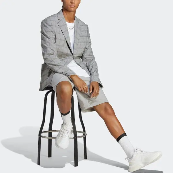 Adidas Essentials Big Logo French Terry Shorts - Medium Grey Heather