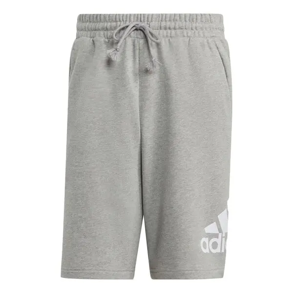 Adidas Essentials Big Logo French Terry Shorts - Medium Grey Heather