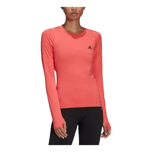 Adidas Round Neck Long Sleeve T-shirt - Red