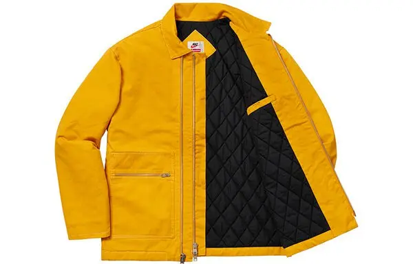 Supreme Fw18 X Nike Double Zip Quilted Work Jacket
