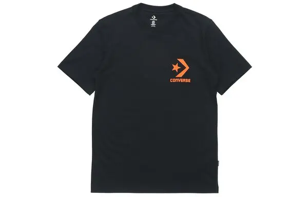 CONVERSE Short Sleeve T-shirt With Logo Print - Black