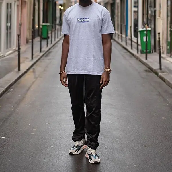 Supreme Fw19 Week 17 Bandana Box Logo Tee Cashew Short Sleeve Gray - Grey