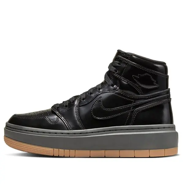 JORDAN 1 Elevate High 'black Gum' Sneakers - Black/black/medium Ash