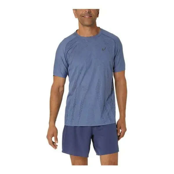 Asics Metarun Running T-shirt - Denim Blue