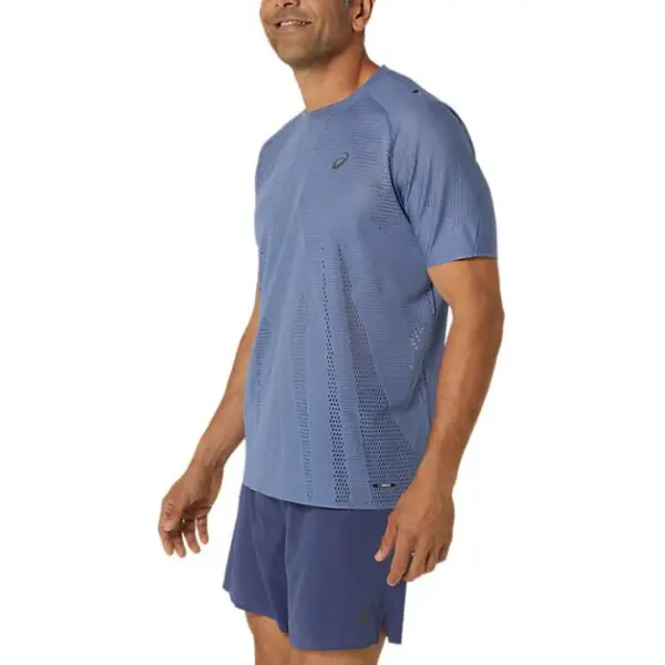 Asics Metarun Running T-shirt - Denim Blue