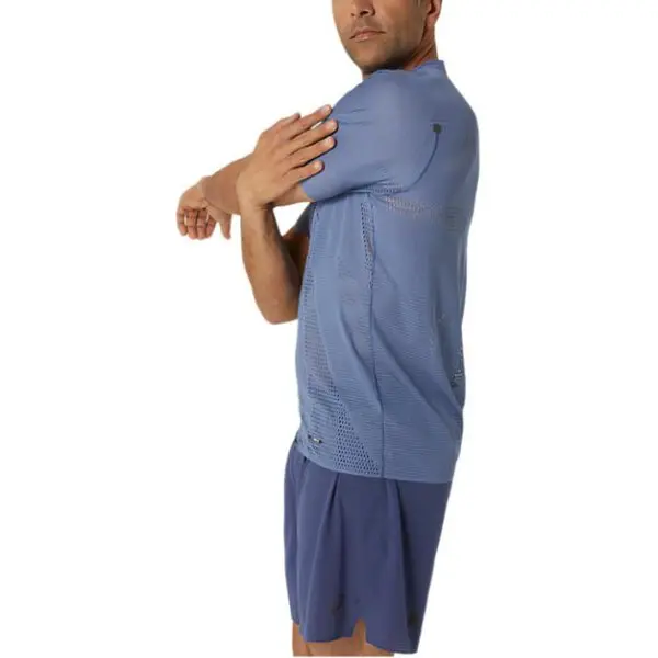 Asics Metarun Running T-shirt - Denim Blue