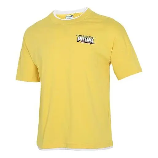 PUMA X Britto T-shirt 'yellow White Black - Yellow/white/black