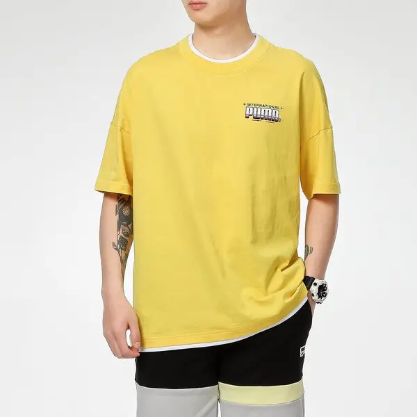 PUMA X Britto T-shirt 'yellow White Black - Yellow/white/black