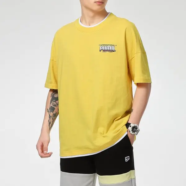 PUMA X Britto T-shirt 'yellow White Black - Yellow/white/black