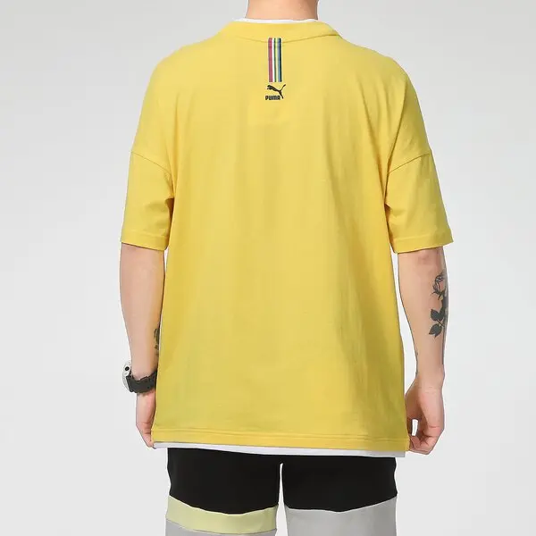 PUMA X Britto T-shirt 'yellow White Black - Yellow/white/black
