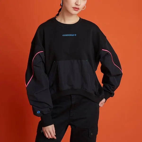 CONVERSE Color Blocked Crewneck Pullover