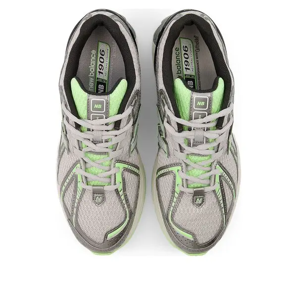 NEW BALANCE 1906r Sneakers - Dark Silver Metallic/mint Flash/lime Leaf