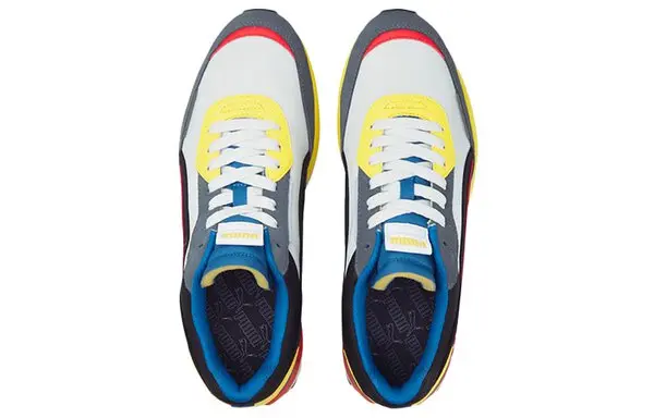 PUMA City Rider Low Top Sneakers - Gray/blue/yellow