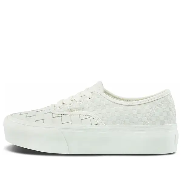 VANS Authentic Platform Woven Sneakers - White/grey