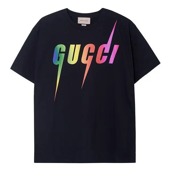 Gucci Rainbow Blade Tee 'black - Black/multicolor