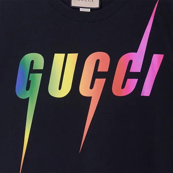 Gucci Rainbow Blade Tee 'black - Black/multicolor