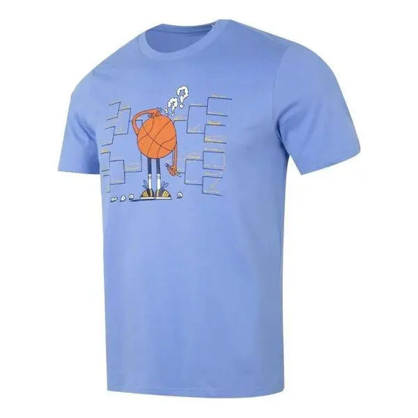 Adidas Lil Stripe Bracket Graphic Short Sleeve Basketball T-shirt - Blue Fusion