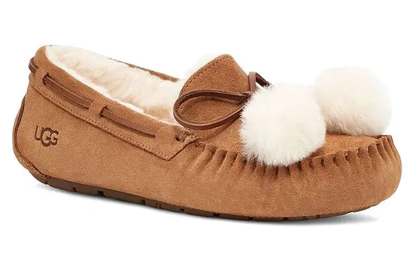 UGG Dakota Bow Pom Slipper - Chestnut