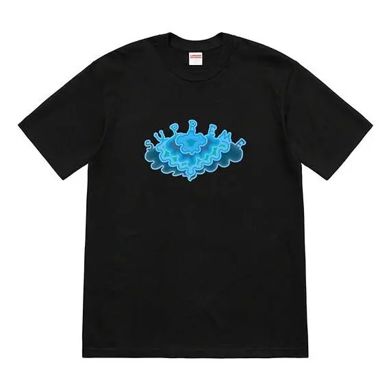 Supreme Ss19 Cloud Tee Clouds Pattern Short Sleeve - Black