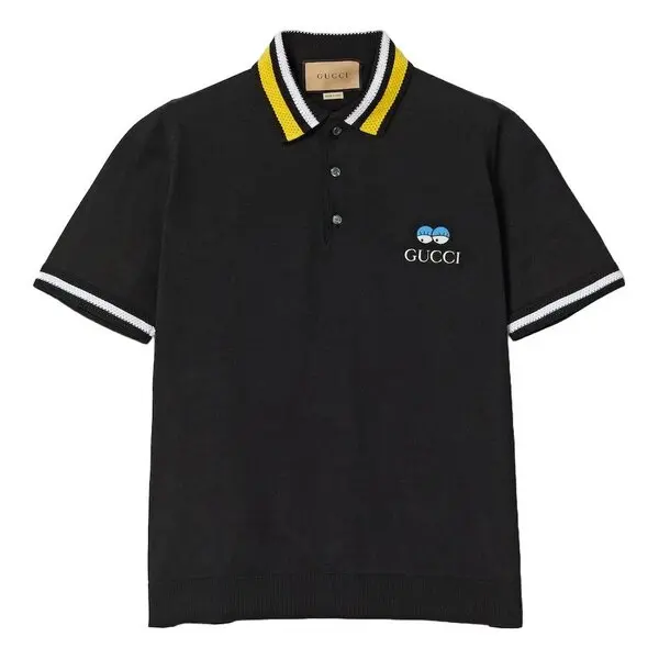 Gucci Embroidery Wool Polo Shirt