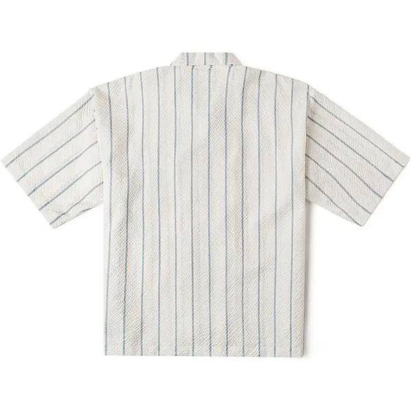 VANS Stripe Short-sleeved Shirts 'white Blue - White/blue