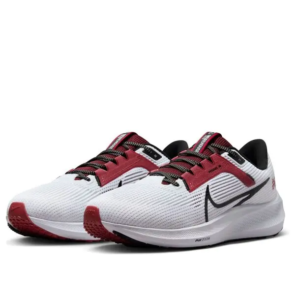 Nike Zoom Pegasus 40 'morehouse' Athletic Sneakers - White/deep Cardinal/black