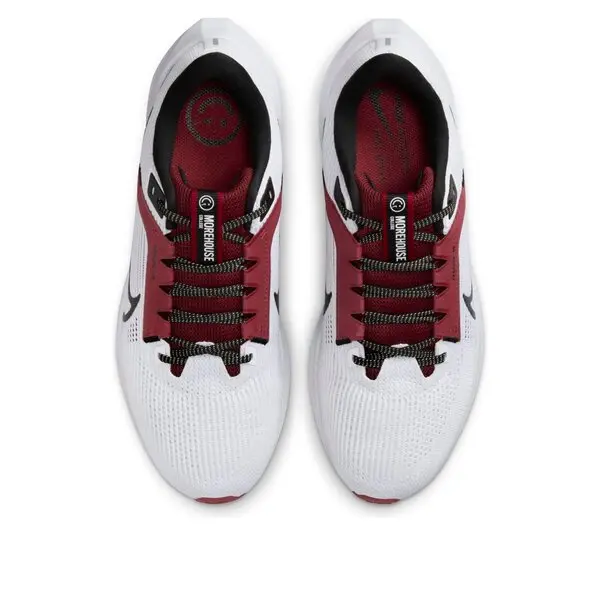 Nike Zoom Pegasus 40 'morehouse' Athletic Sneakers - White/deep Cardinal/black