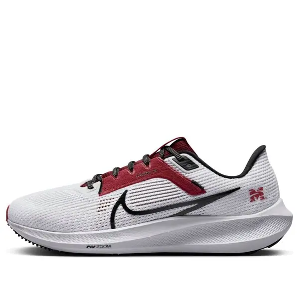 Nike Zoom Pegasus 40 'morehouse' Athletic Sneakers - White/deep Cardinal/black