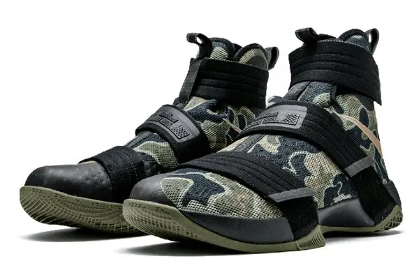 Nike Lebron Zoom Soldier 'army Camo' Basketball Shoes - Black