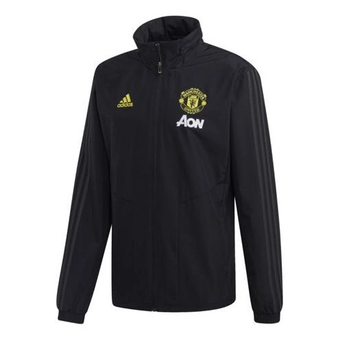 Adidas Manchester United Woven Stand Collar Jacket - Black