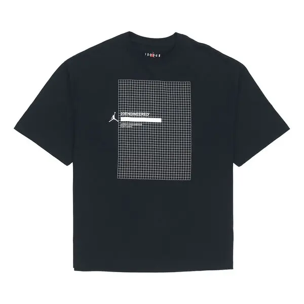 JORDAN 23 Engineered Mesh Sports Round Neck Short Sleeve - Black