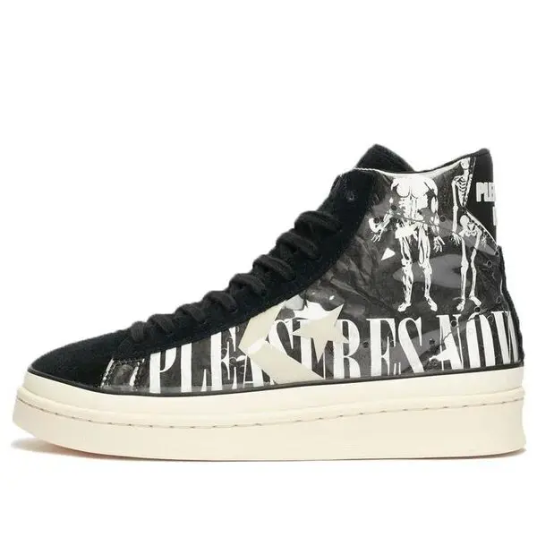 CONVERSE Pleasures X Pro Leather "pleasures Now" High Top Sneakers - Black