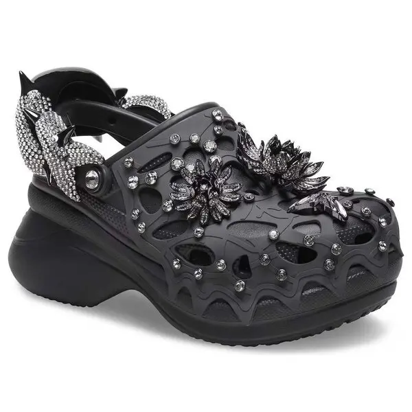 CROCS X Swarovski Embellished Clogs - Black