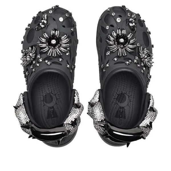 CROCS X Swarovski Embellished Clogs - Black