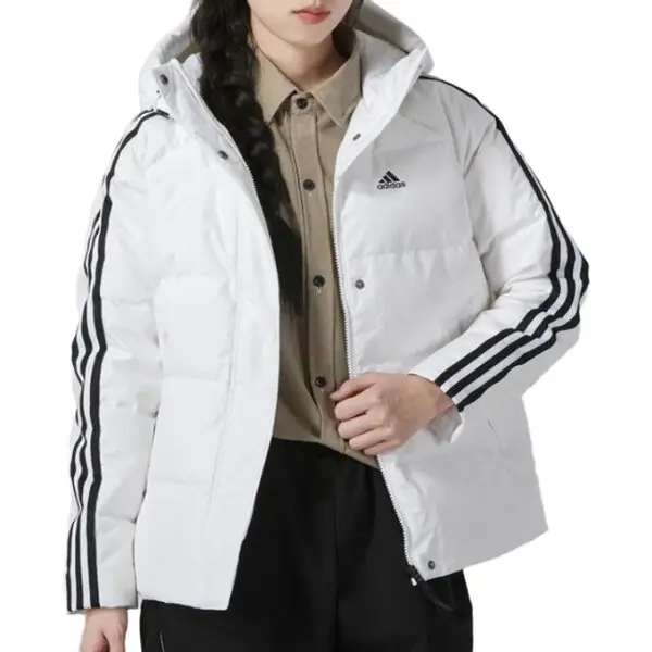 Adidas Puffer Down Jacket With Three Stripes