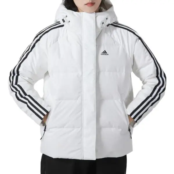 Adidas Puffer Down Jacket With Three Stripes
