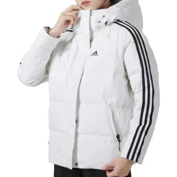 Adidas Puffer Down Jacket With Three Stripes