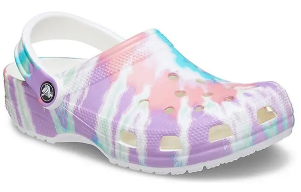CROCS Classic Clog Pattern Flat Heel Sports Sandals - Blue