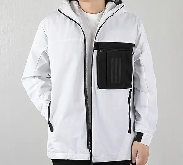 Adidas Zipper Cargo Woven Fleece Lined Jacket