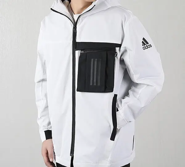 Adidas Zipper Cargo Woven Fleece Lined Jacket