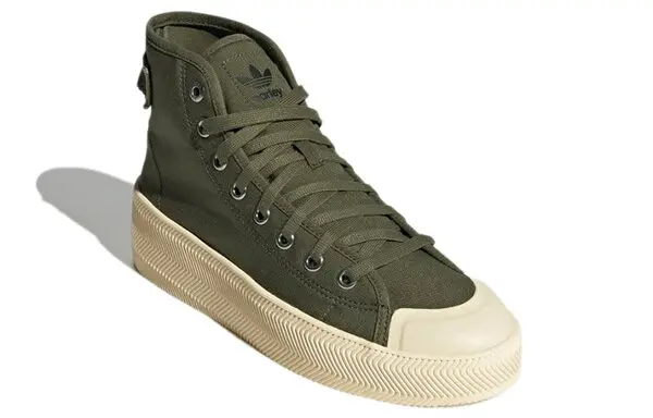 Adidas Nizza Parley High Top Sneakers - Olive Green