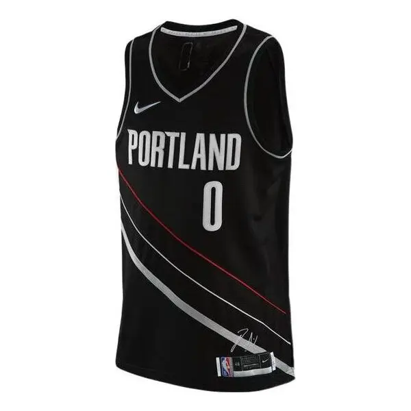 Nike X Nba Portland Trail Blazers Icon Edition Jersey - Black