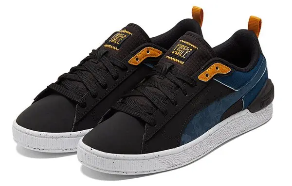 PUMA Suede Bloc Low-top Sneakers - Black/blue